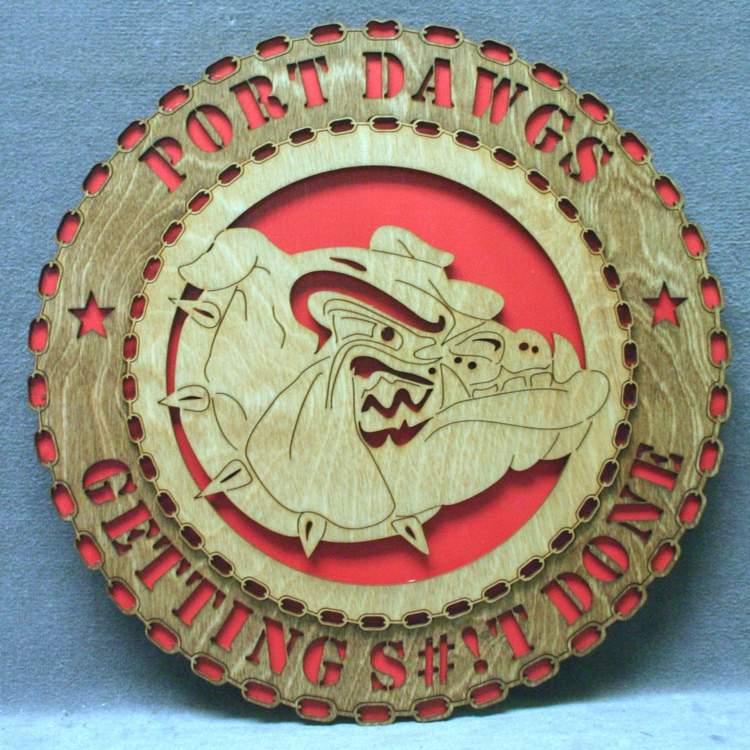 Custom 12" Wood US Air Force Port Dawgs Wall Tribute - FREE SHIPPING - Etsy