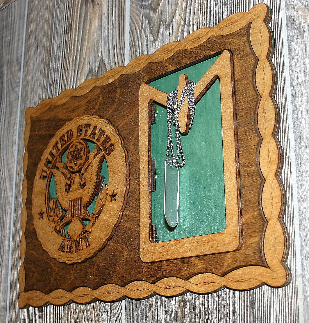 Custom 12 X 8 Army Dog Tag Display - Etsy