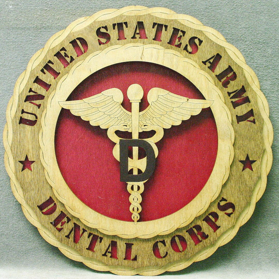 Custom 12"or 18" Wood Army Dental Corps Wall Tribute - Etsy