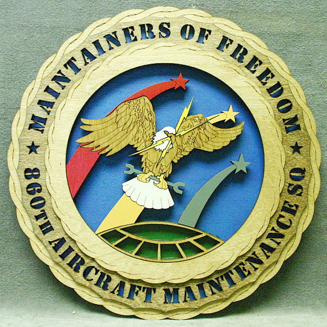 Custom 12" or 18" Air Force 860th Aircraft Maintenance SDN Wall Tribute ...