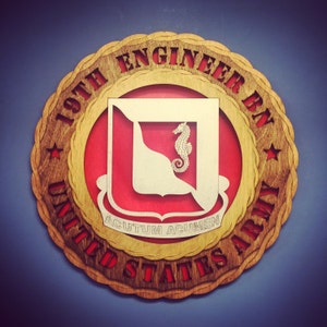 Custom 12" Wood US Army 19th Engineer Battalion Plaque - Etsy