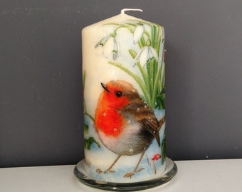 Robin Candle | Etsy