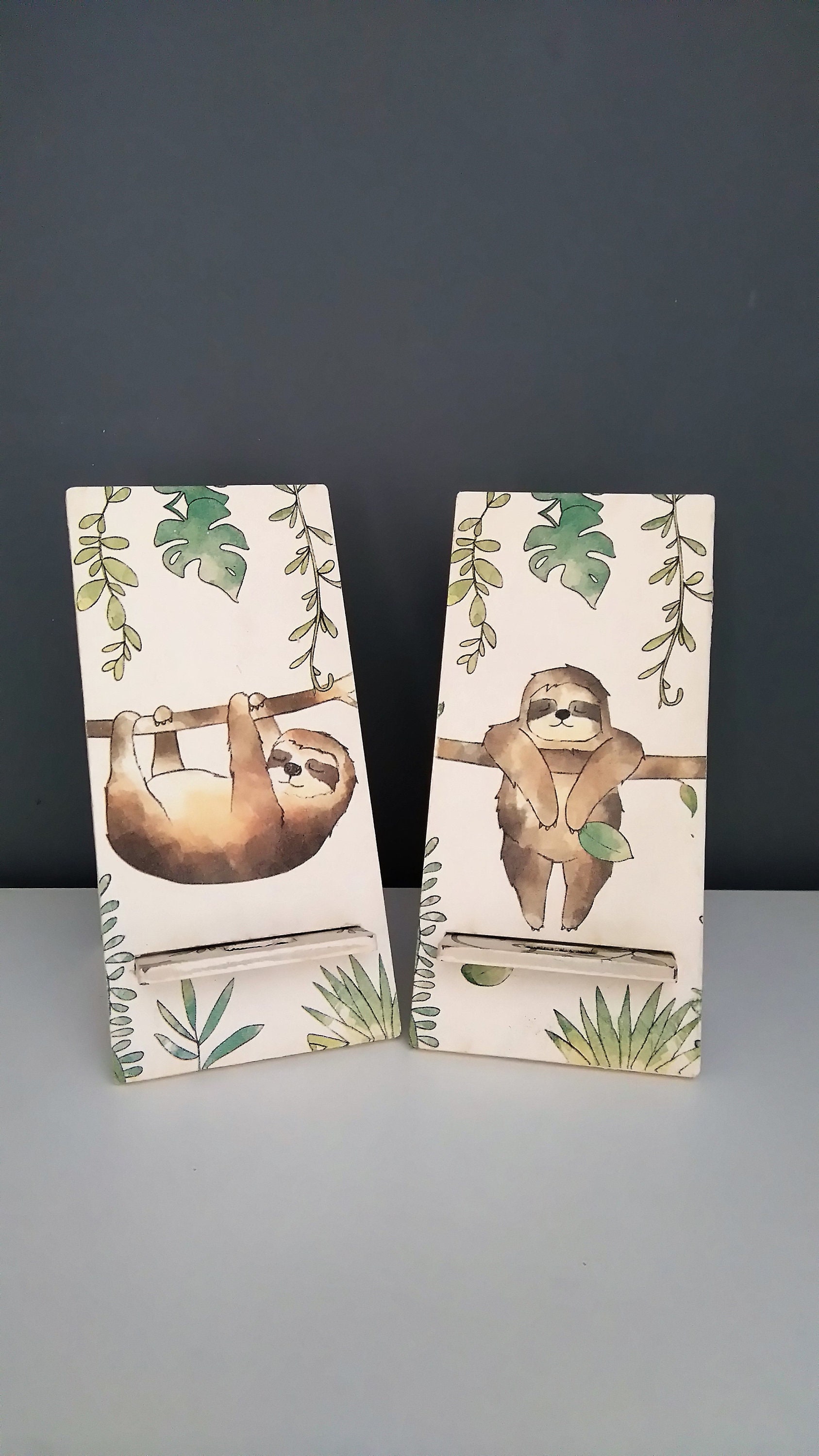 Sloth phone stand sloth home decor | Etsy