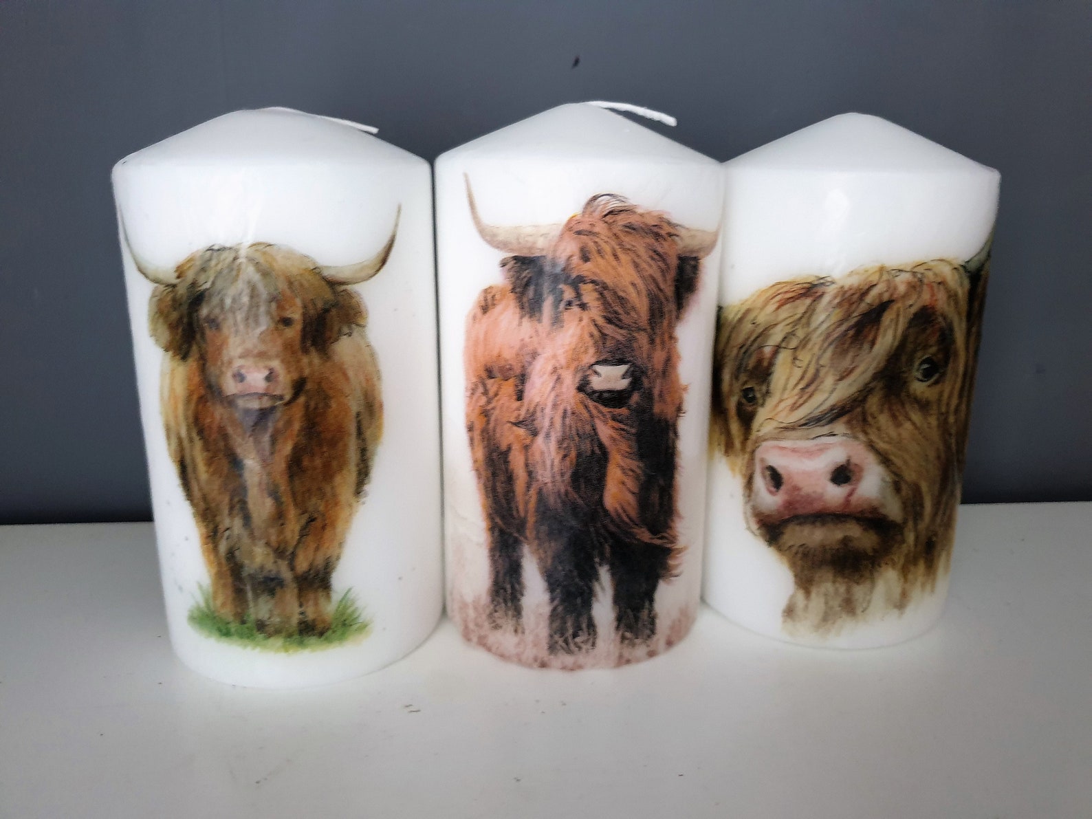 Highland Cow Velas decorativas Cow Lover Gifts - Etsy España