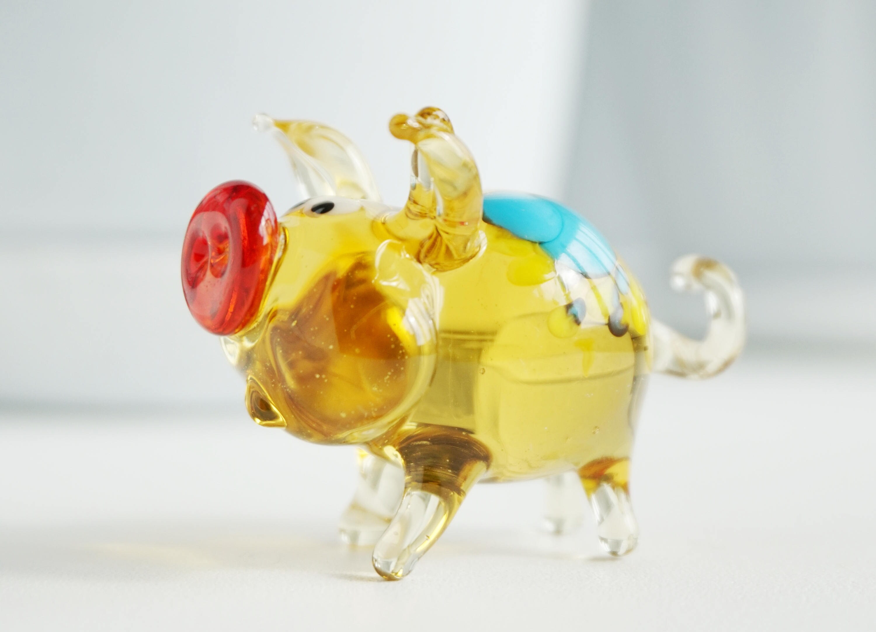 Glass Sculptures & Figurines Blown Glass Pig Blown Glass Animal 040 ...
