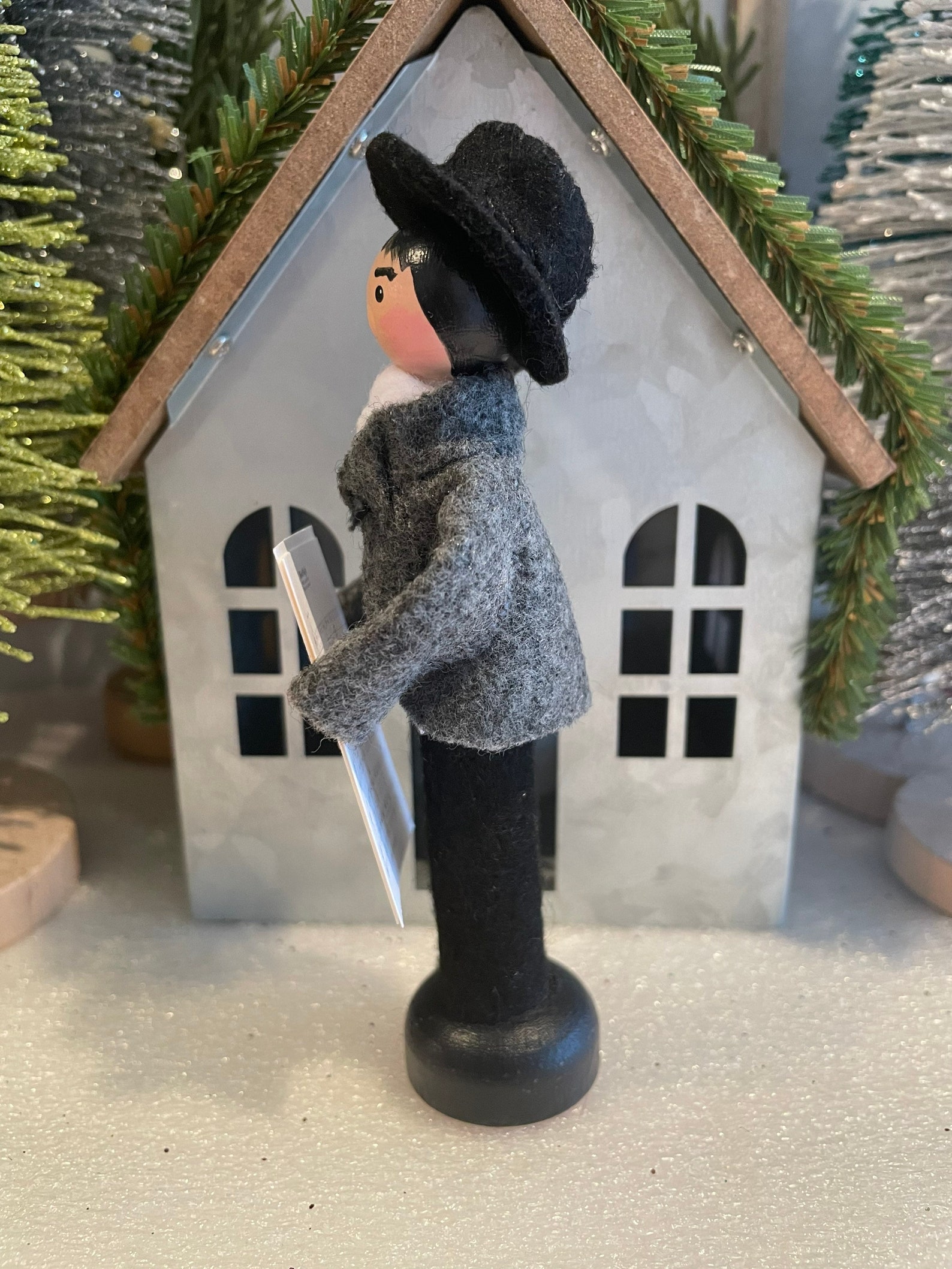 Handmade Christmas Caroler Bot Figurine, Holiday Decoration, Clothespin ...