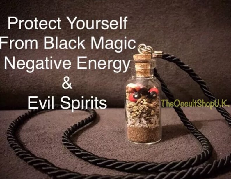 Protection Pendant Glass Vial Talisman Ghost Demons Spirits Black Magic ...