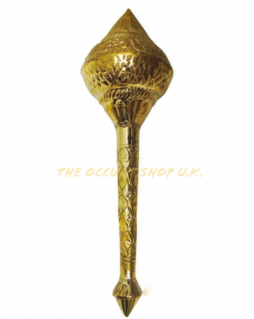 Brass Mace Hanuman Gada Divine Weapon Puja Hindu Altar Mandir Persian ...