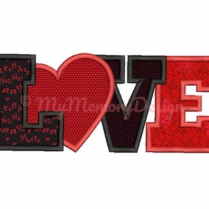 Love Embroidery Design - Valentine Applique -heart Applique - Machine ...