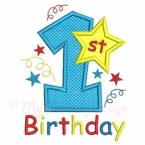 Birthday Embroidery Design, Embroidery Design, Machine Embroidery ...