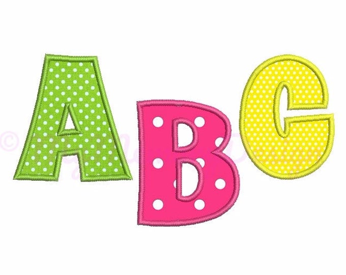 Applique Font Embroidery Design Machine Embroidery Font - Etsy