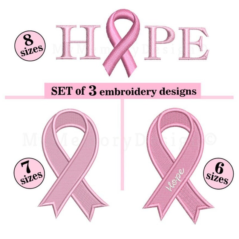 Breast Cancer Embroidery Designs - Etsy