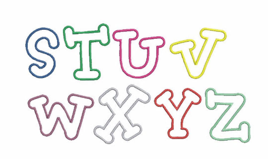 Embroidery Font Applique Font Machine Embroidery Design - Etsy