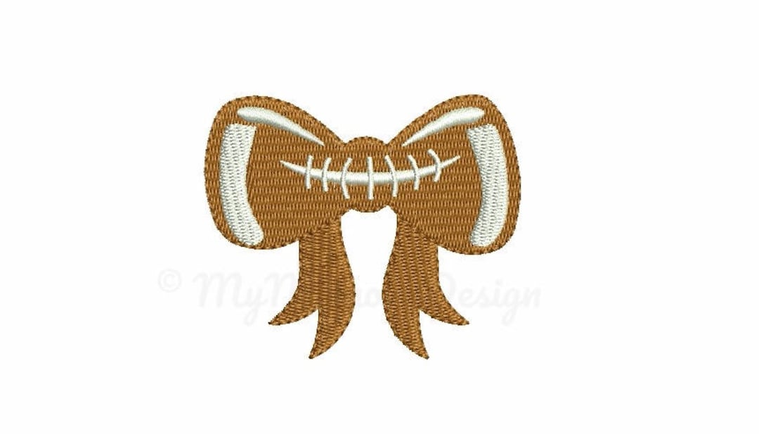 Football Embroidery Design - Bow Embroidery - Machine Embroidery ...