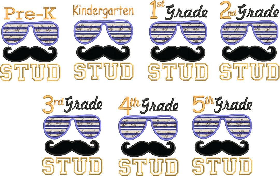 Set of School Embroidery Designs , Back to School Embroidery ...