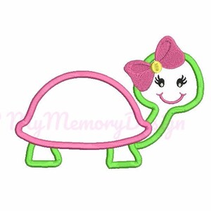 Turtle Embroidery Design - Girl Applique - Turtle Applique - Sea Animal ...