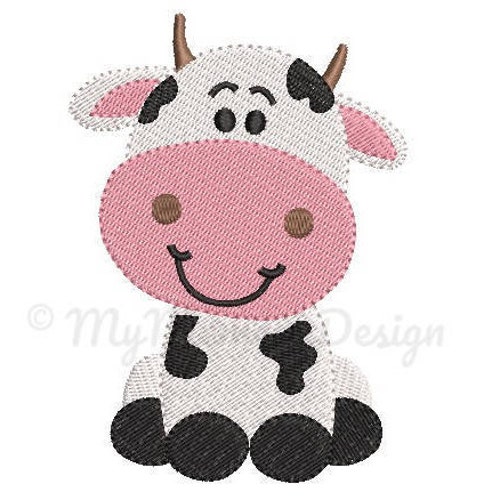 Cow Face Farm Animal Machine Embroidery Applique Design - Etsy