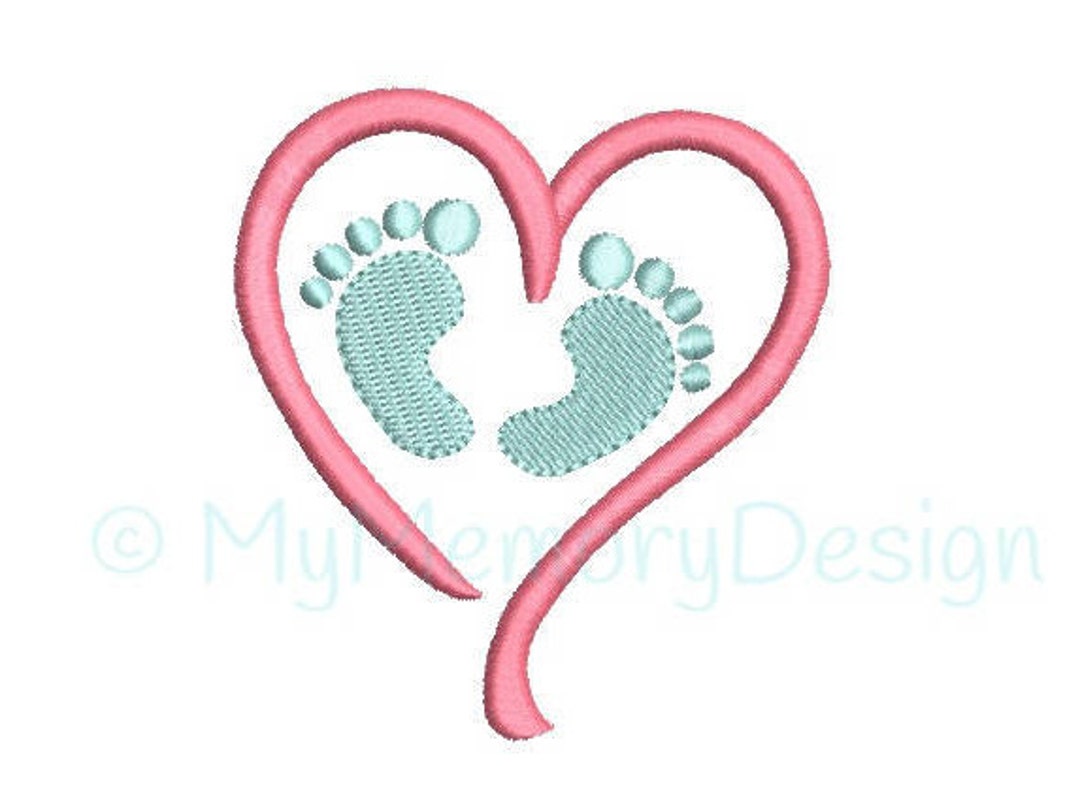 Baby Feet Embroidery Design - Newborn Embroidery Pattern - Machine ...