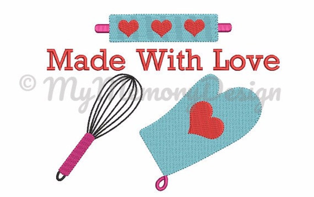 Baking Embroidery Design , Cooker Embroidery Design, Kitchen Embroidery ...