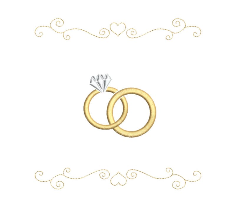 Wedding Machine Embroidery Design, Bridal Embroidery, Wedding Ring ...