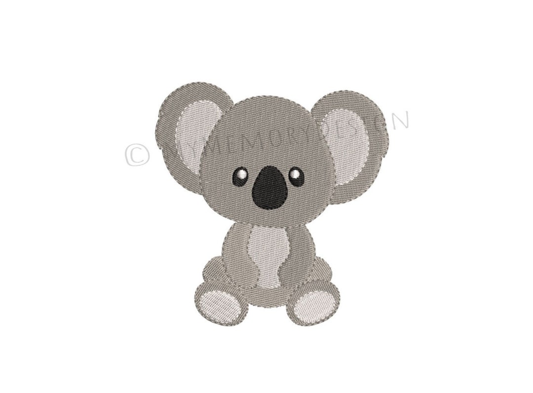 Baby Koala Embroidery Design, Animal Embroidery Design, Machine ...