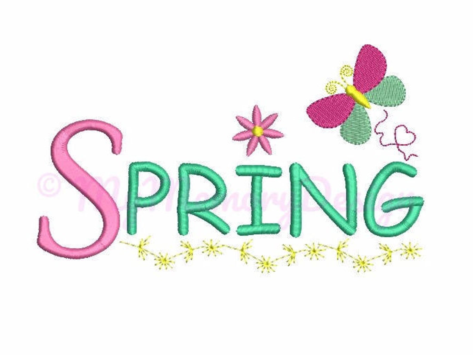 Spring embroidery design Butterfly embroidery Embroidery | Etsy