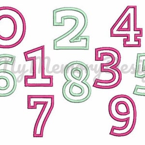 Numbers Applique Design , Applique Numbers Embroidery Design , Birthday ...
