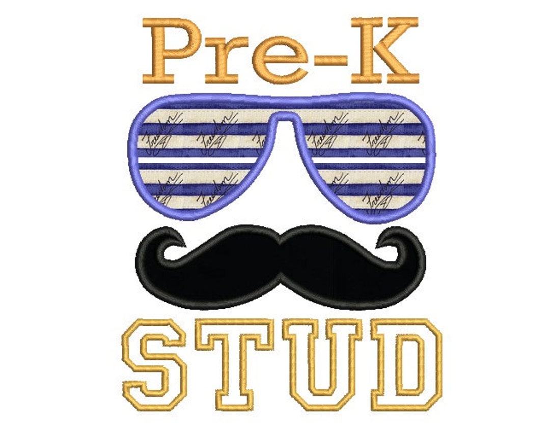 Pre-k Embroidery Design - Kindergarten Applique Design - Back to the ...