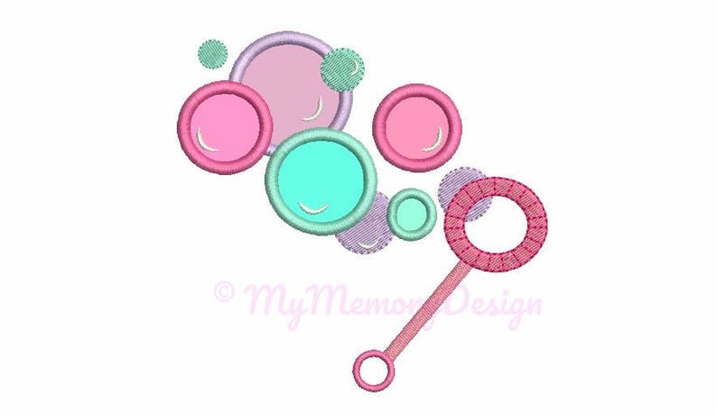 Bubble Embroidery Design Bubble Wand Embroidery Pattern | Etsy