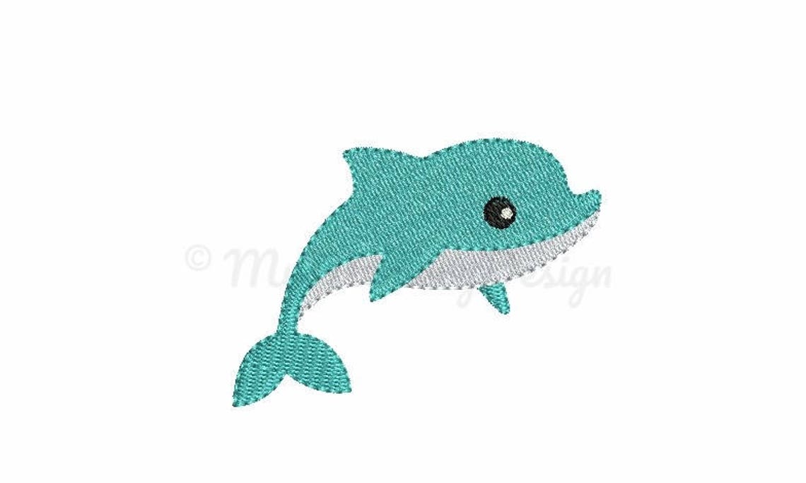 Baby Dolphin Embroidery Design, Animal Embroidery Design, Cute Dolphin ...