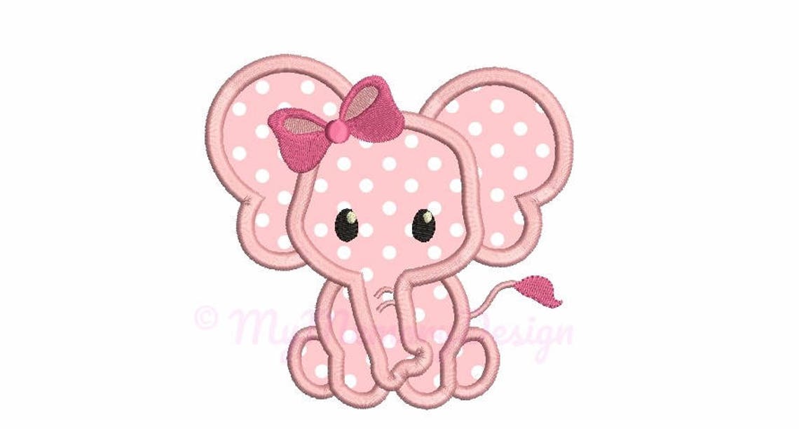 Elephant Applique Design Elephant Embroidery Baby - Etsy