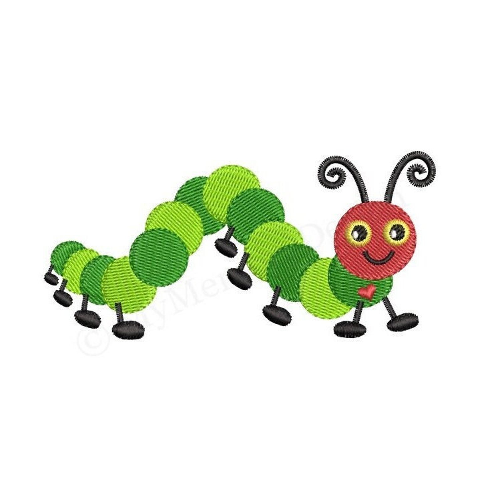 Caterpillar Machine Embroidery Design, Animal Embroidery, Machine ...
