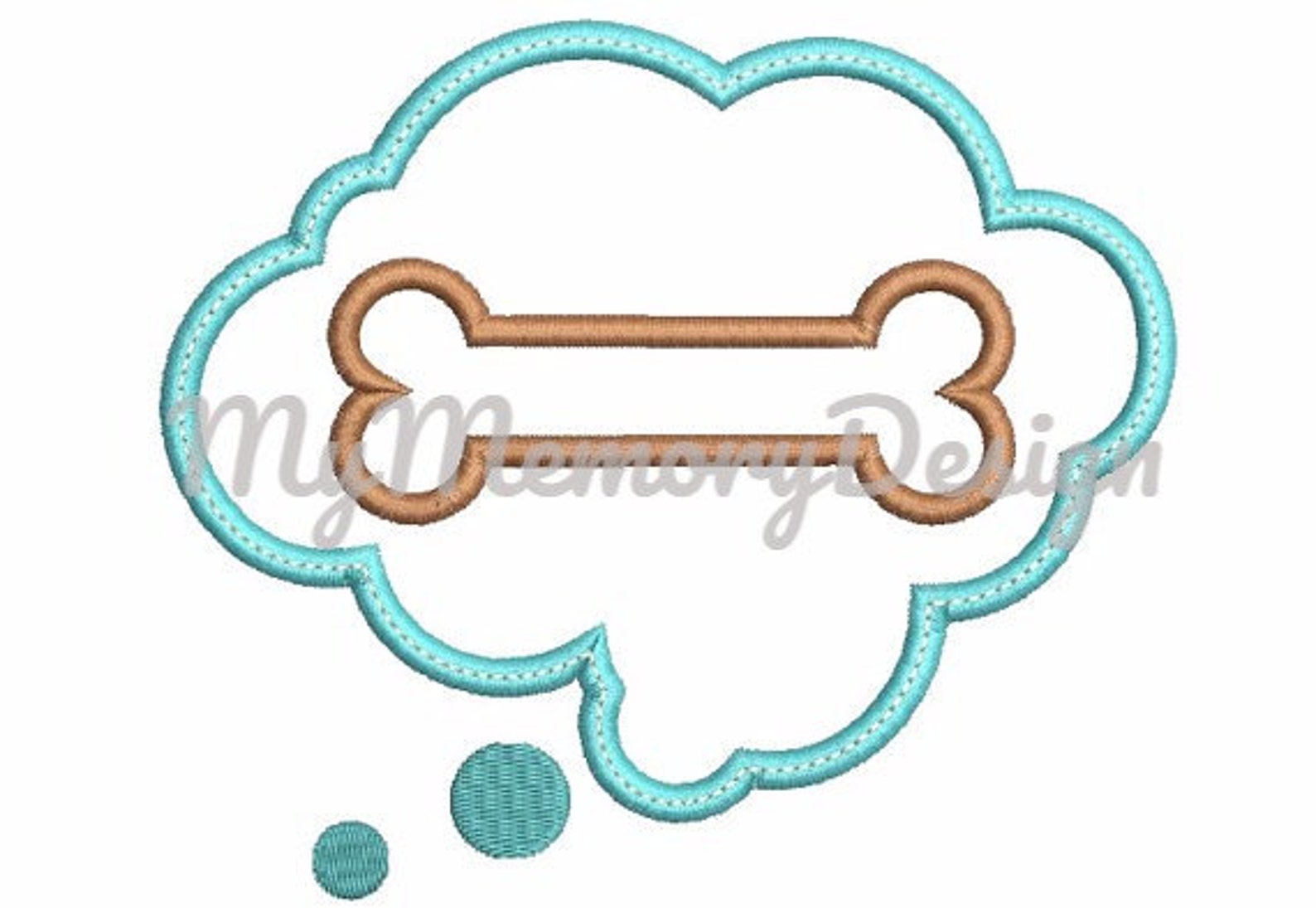 Bone Embroidery Design Bone Applique Design Cloud Applique - Etsy