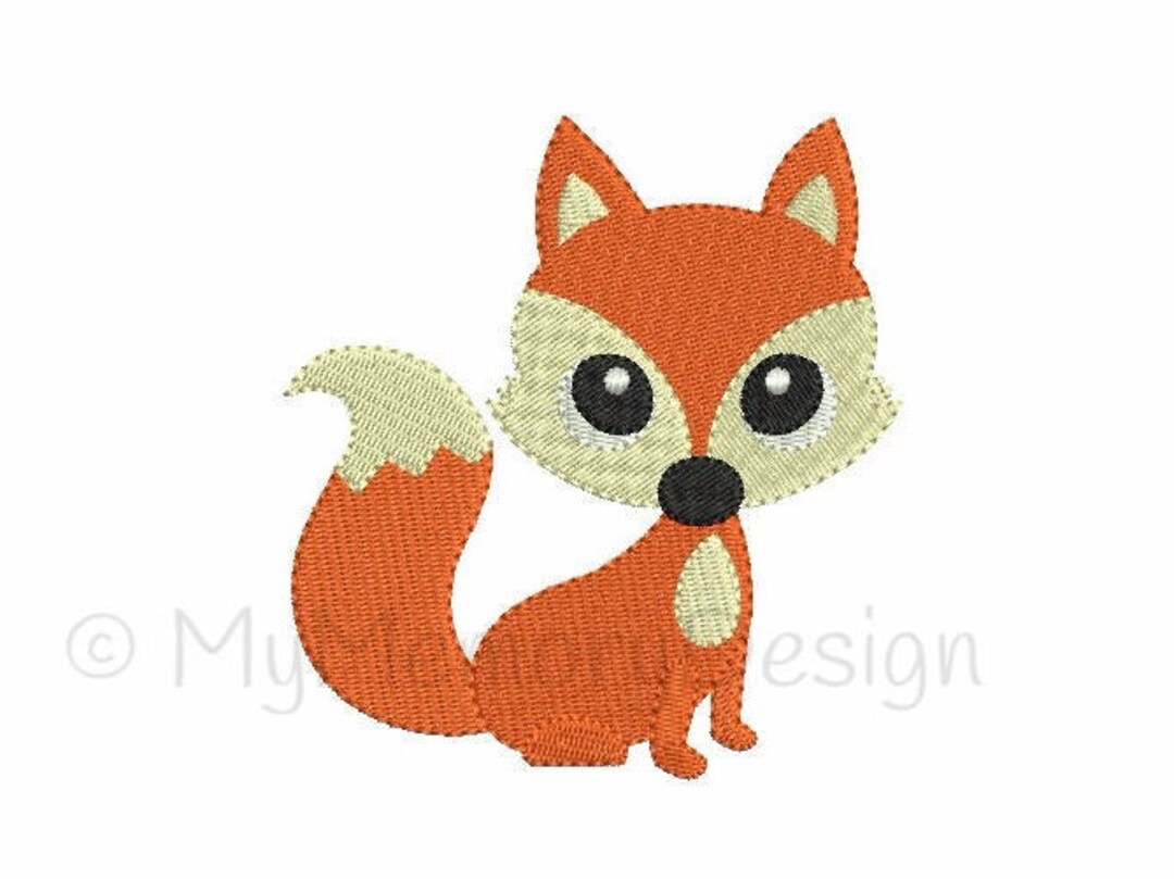 Cute Fox Machine Embroidery Design - Woodland Animal Fill Stitch ...