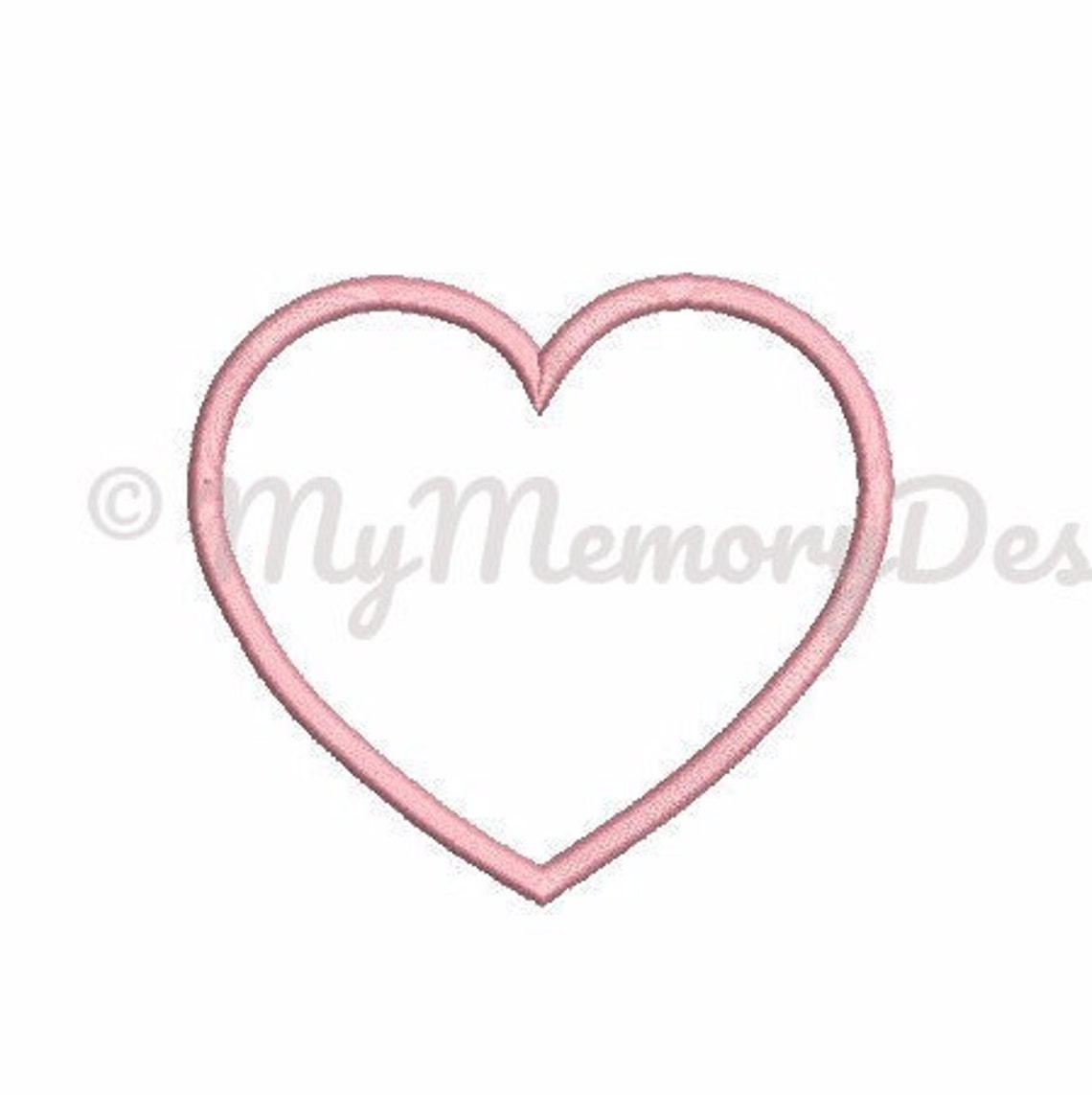 Heart Applique Design Heart Embroidery Design Machine | Etsy