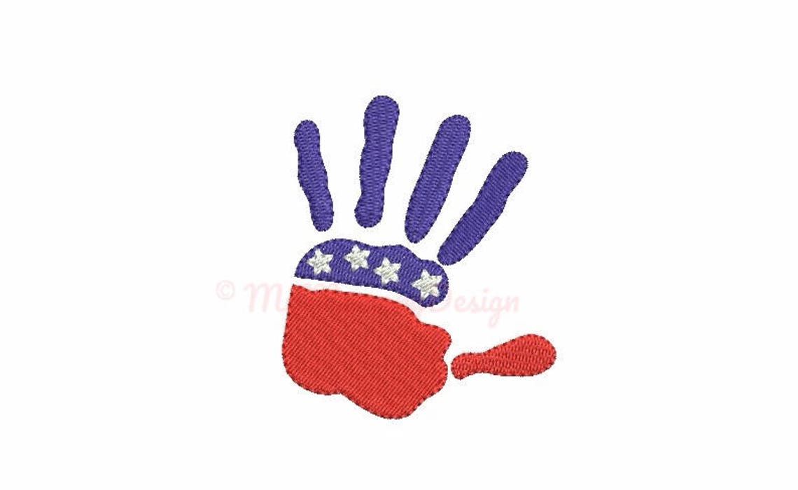 Hand Embroidery Flag Embroidery Design Patriotic Design - Etsy