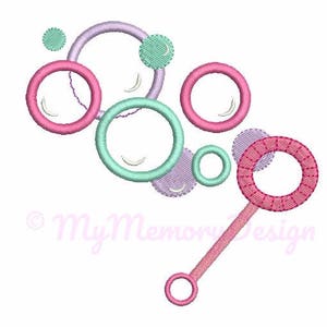 Bubble Embroidery Design - Bubble Wand Embroidery Pattern - Machine ...