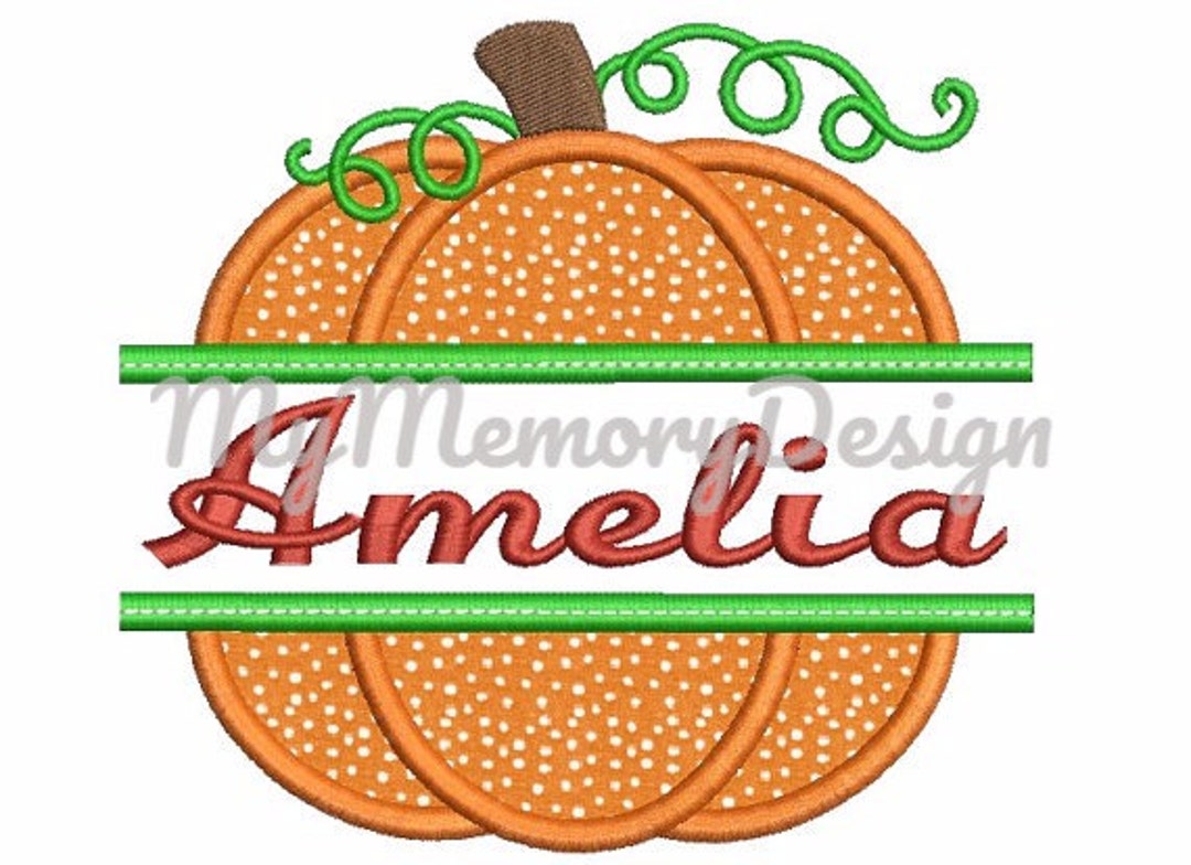 Pumpkin Embroidery Design - Halloween Embroidery Design - Pumpkin ...