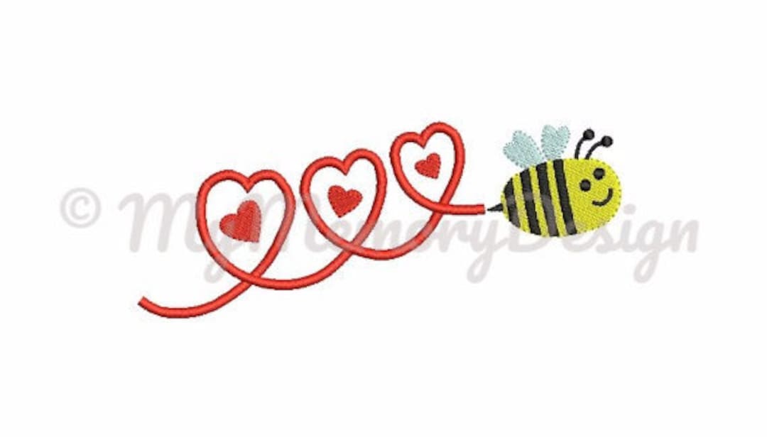 Cute Bee Embroidery Design, Baby Animal Embroidery Design, Machine ...