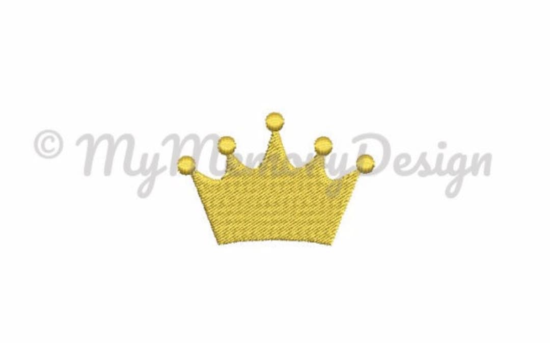 Crown Mini Fill Stitch Baby Embroidery Design Pattern File - INSTANT ...