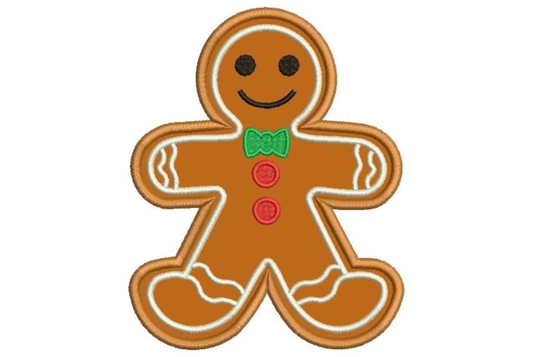 Gingerbread Boy Embroidery Design - Gingerbread Applique - Christmas ...