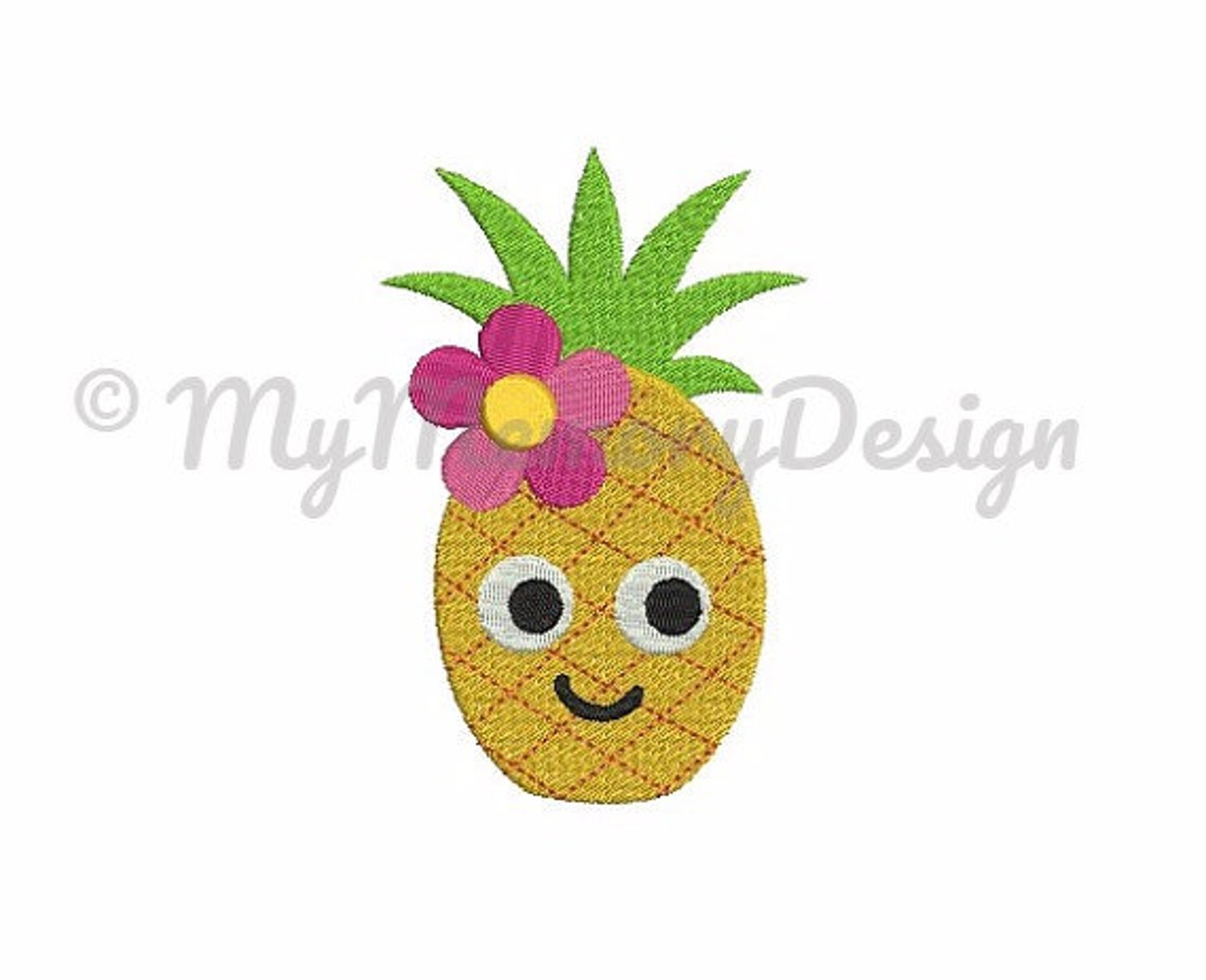 Pineapple Embroidery Design Summer Embroidery Fruits | Etsy