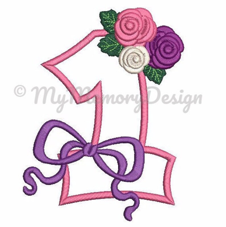 1st Birthday Embroidery Design First Birthday Applique - Etsy