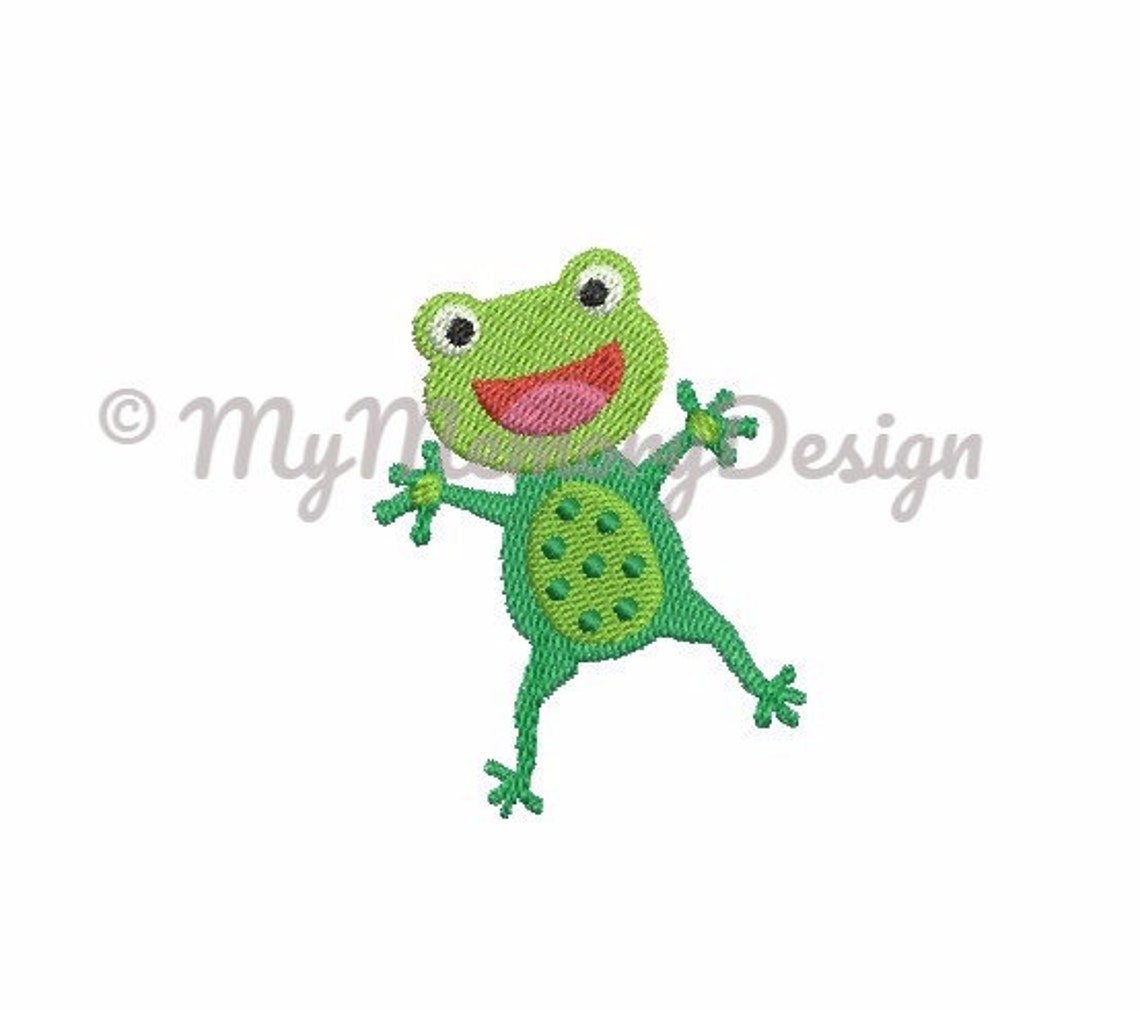 Frog Embroidery Design - SET of 4 Design - Animal Embroidery Design ...