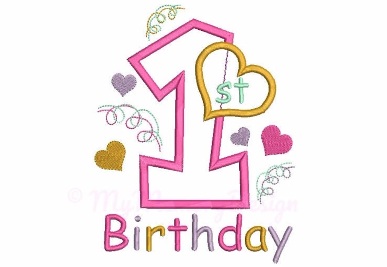 Birthday Embroidery Design First Birthday Embroidery Baby - Etsy UK