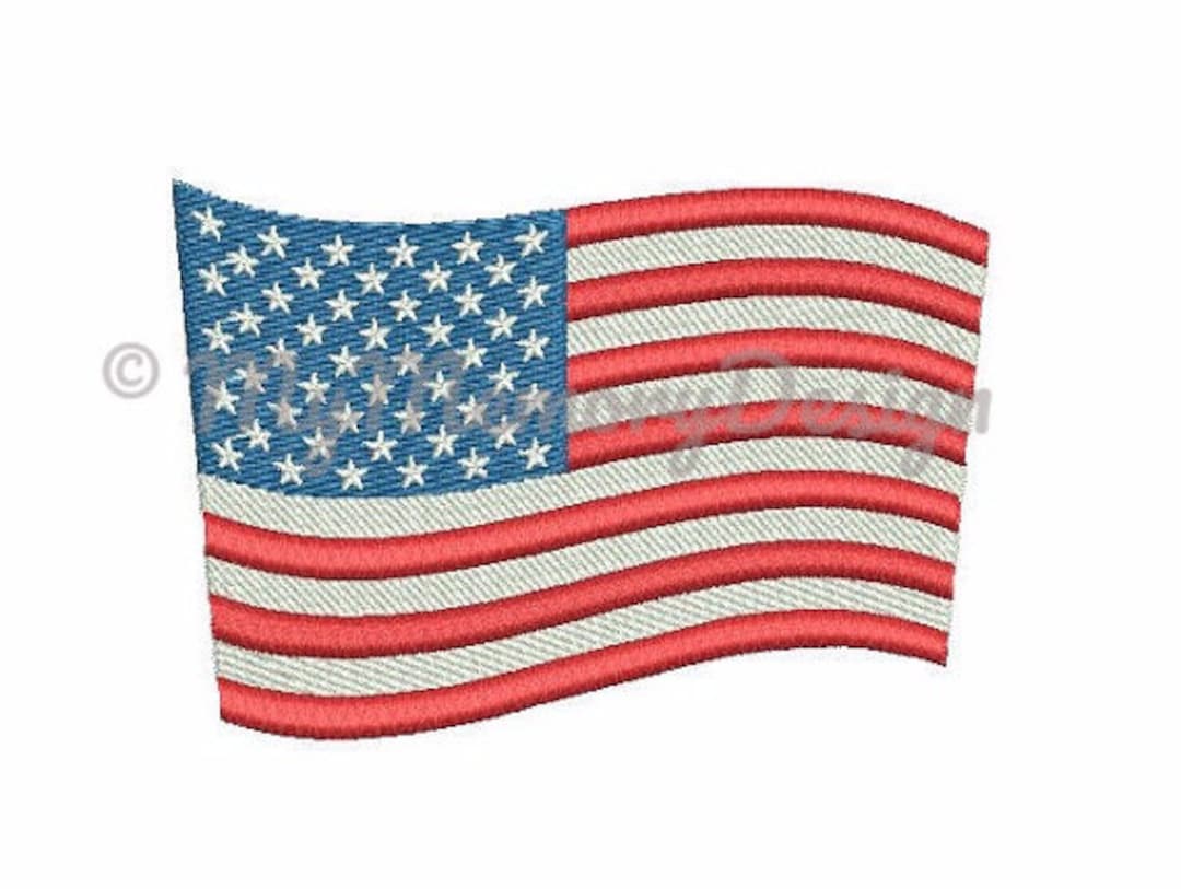 4th July Embroidery - Flag Embroidery Design - American Flag Embroidery ...