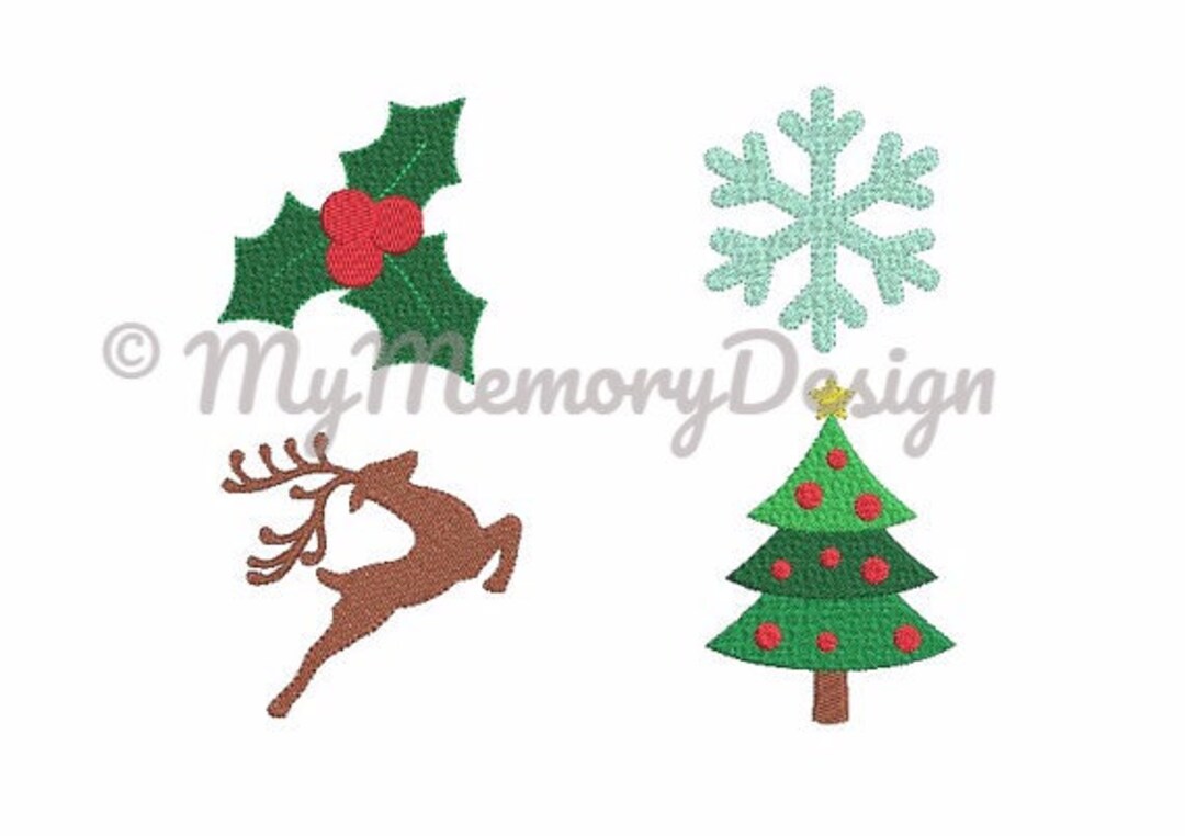 Christmas Mini Machine Embroidery Design, Reindeer Embroidery Design ...