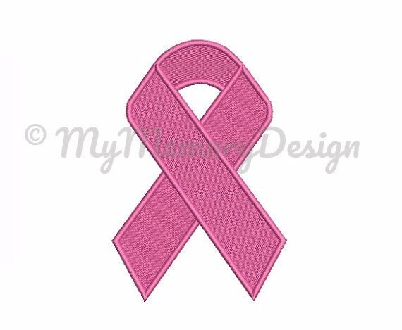Cancer Ribbon Machine Embroidery Design Fill Stitch Design - Etsy