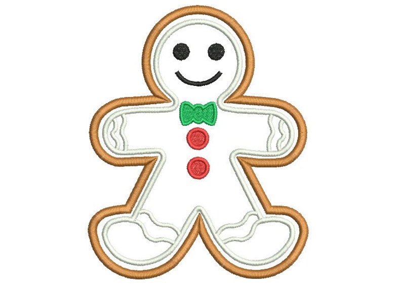 Gingerbread Boy Embroidery Design Gingerbread Applique - Etsy