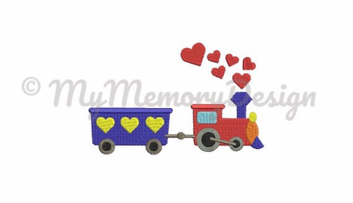 Train Embroidery Design - Embroidery for Boys - Fill Stitch Embroidery ...